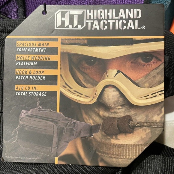 Highland Tactical | Bags | Highland Tactical Military Mobility Waist Fanny Pack Bag Molle Black ...